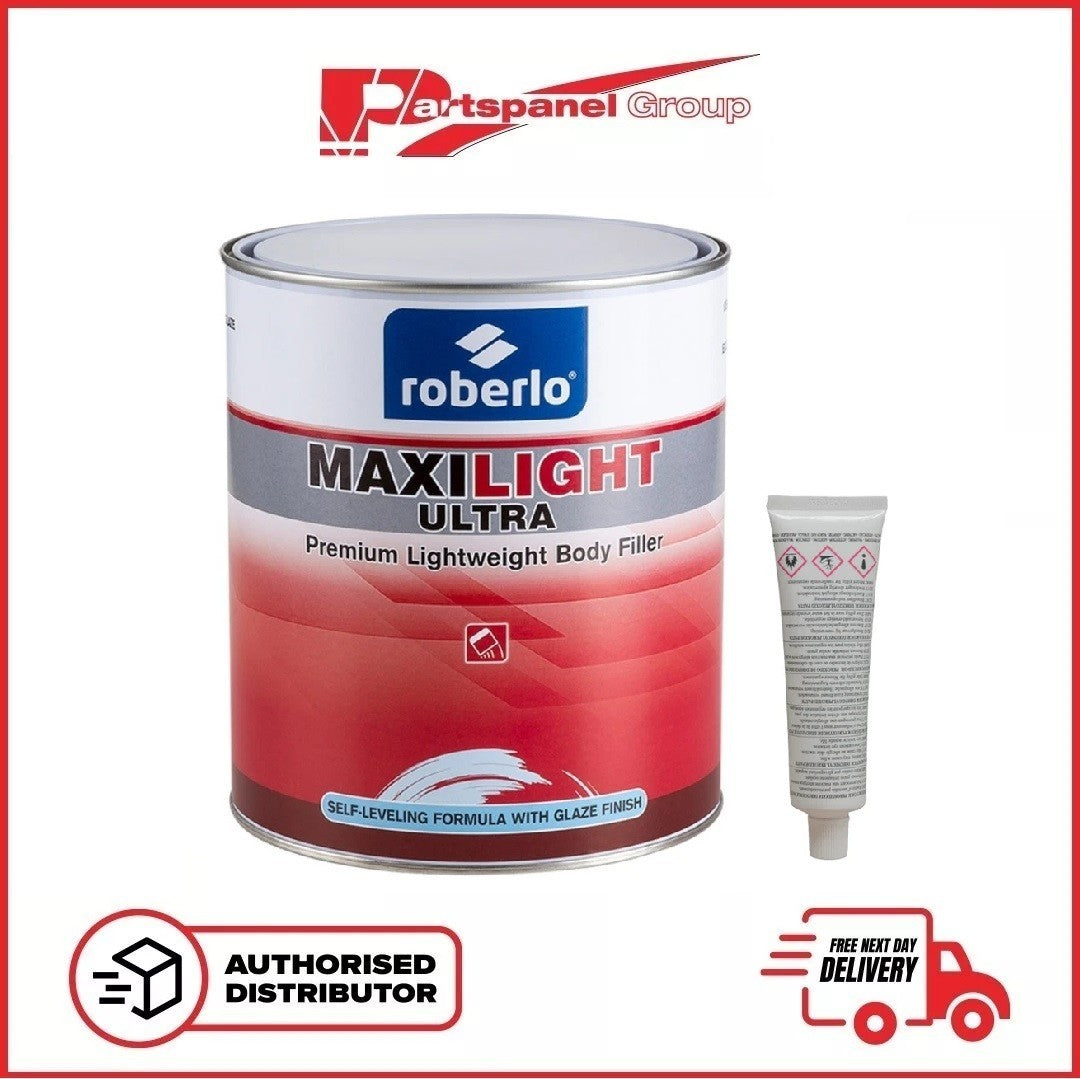 Roberlo Maxilight Ultra 3L Lightweight Body Filler Self Levelling + Ha ...